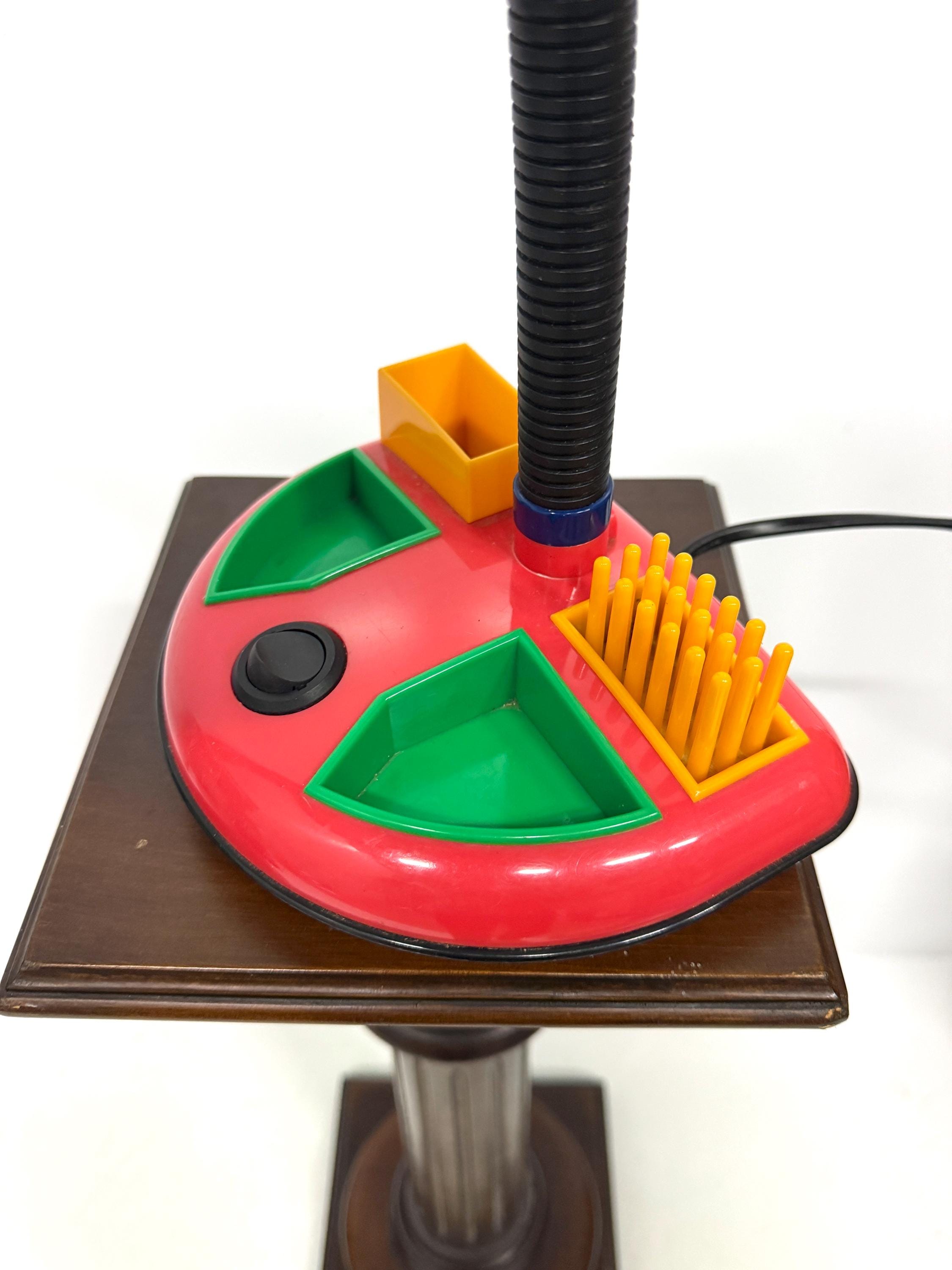 Vintage Desk Lamp, Memphis Milano Style, Rabbit Tanaka Corp, Colorful ...
