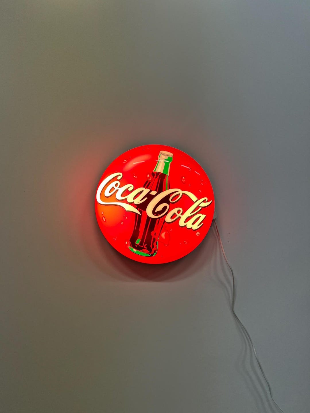 Vintage Coca Cola Light Sign, Retro Logo Advertising Lamp, Delicious ...