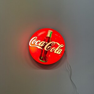 Vintage Coca Cola Light Sign, Retro Logo Advertising Lamp, Delicious ...