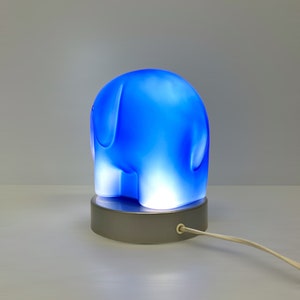 Vintage Glass Table Lamp, Blue Elephant Shaped, James & Poki Co ...