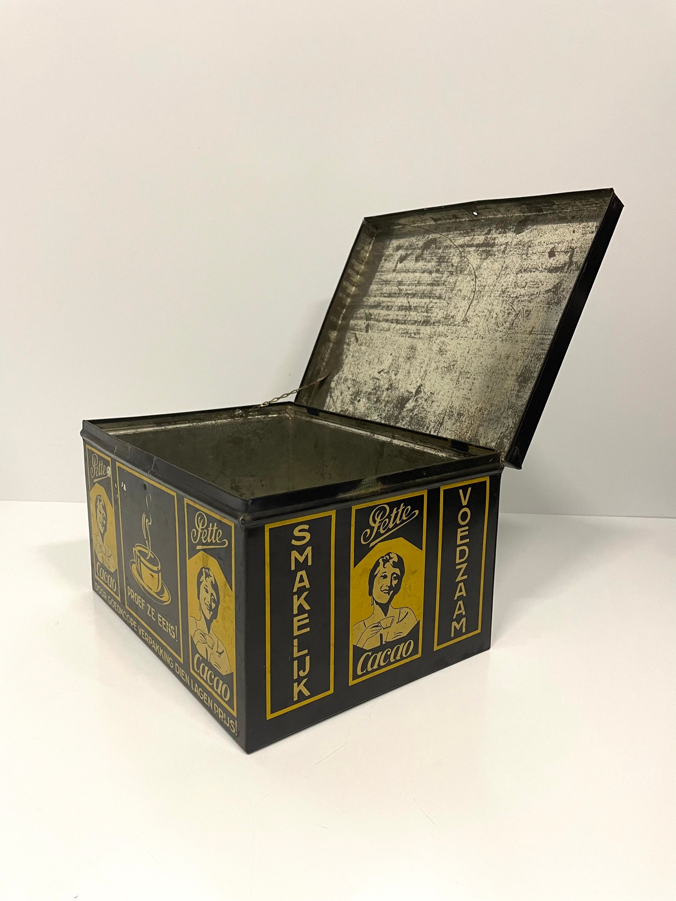 Rare Vintage 1940s Pette Cacao Storage Tin Made in Amsterdam - Etsy
