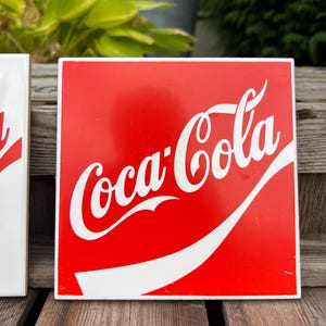 Christmas Gift Coca Cola Tiles, Original Coke Logo Wall Decor, Man Cave ...