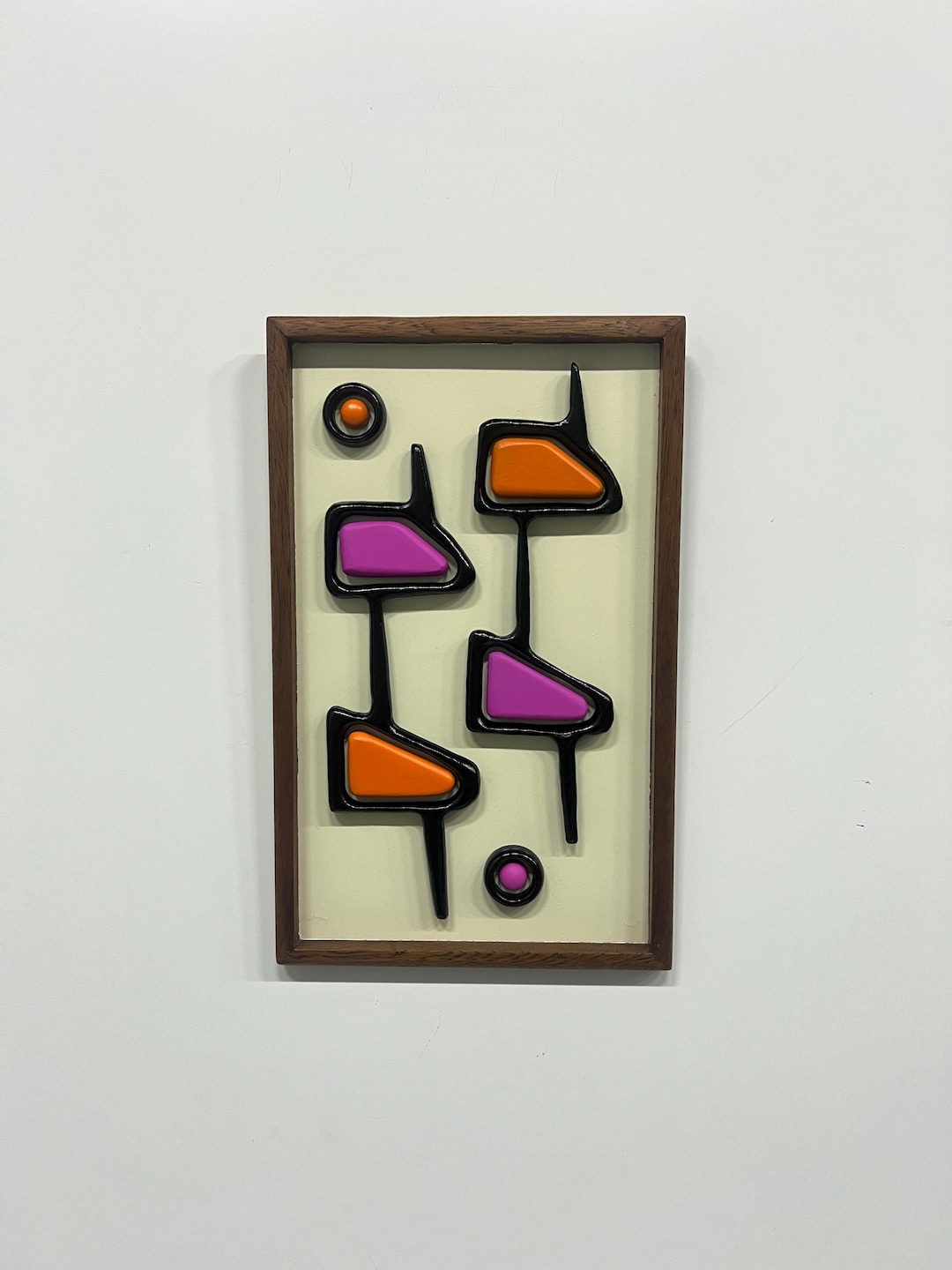 Vintage MCM Wall Art, Colorful Mid Century Modern Artwork Panel, Unique ...