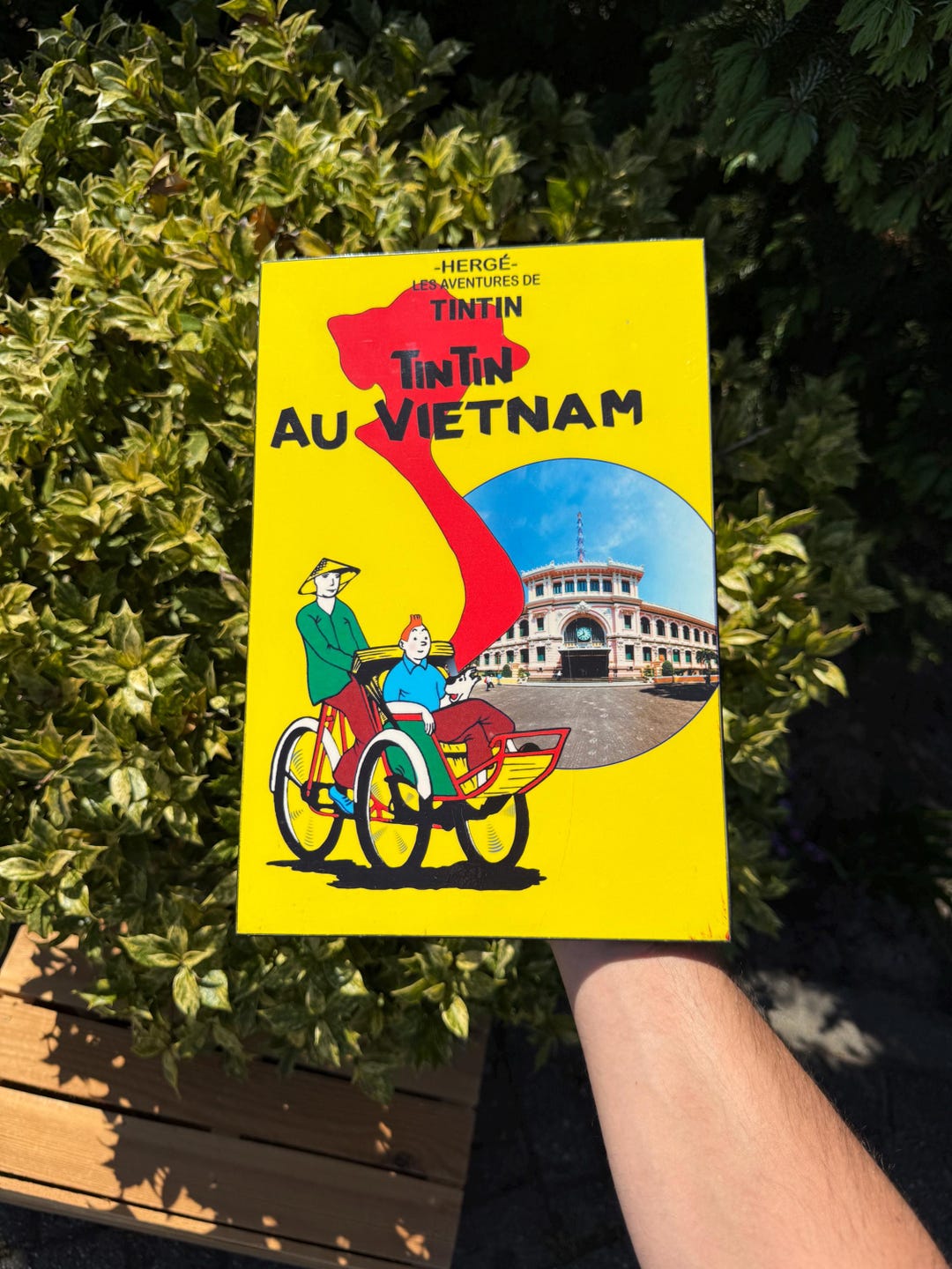 Tintin in Vietnam Wooden Wall Art, Glossy Finish Comic Panel, Hergé ...