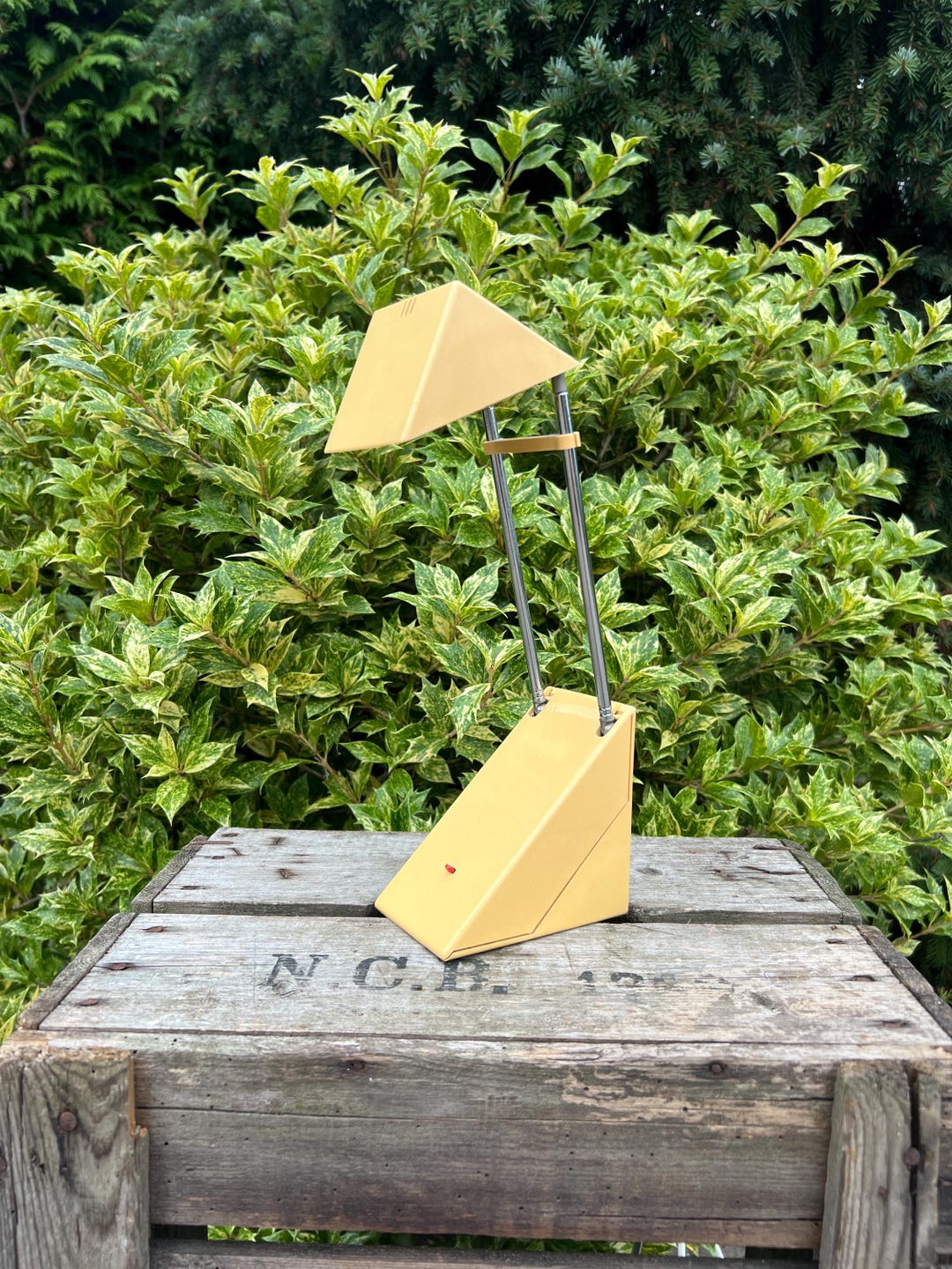 Triangle Desk Lamp, Vintage 80s E-lite T1502, Yellow Postmodern Design ...