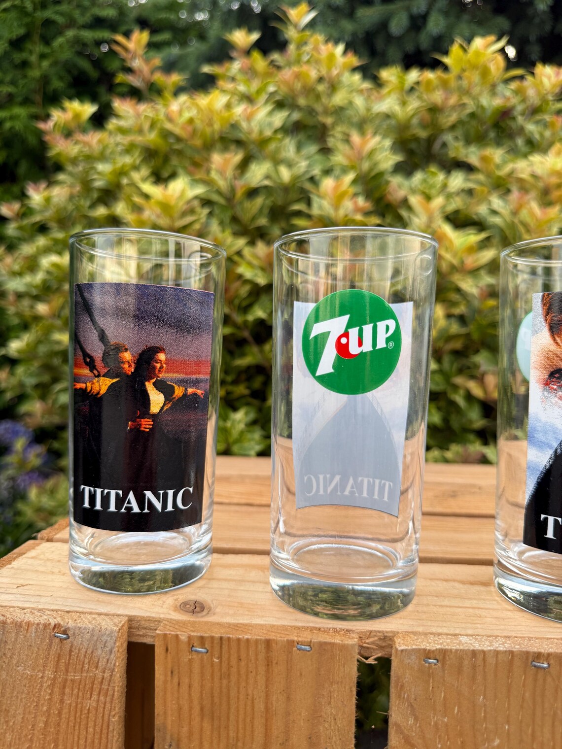 Vintage 7UP X Titanic Glasses Set of 4, Long Drink Tumblers, 1990s ...