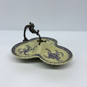 Vintage Wong Lee Tray, Chinese Porcelain Basket, Copper Dragon Handle ...