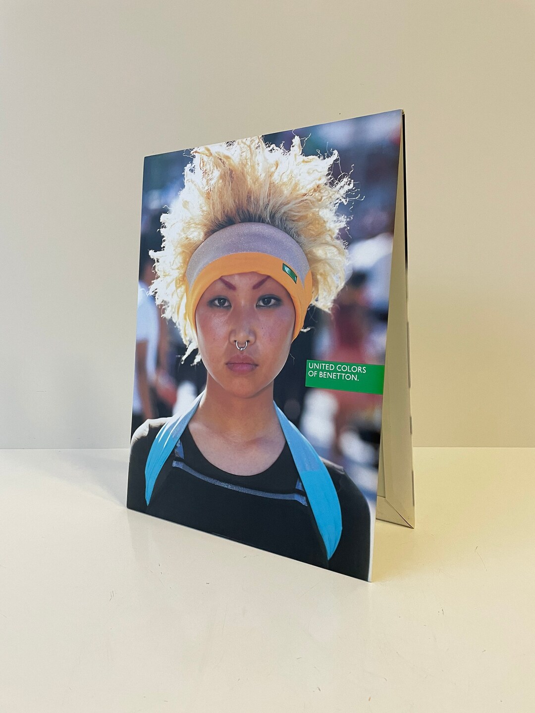 Vintage 90s Benetton Store Display, Rare Double-sided Cardboard Sign ...