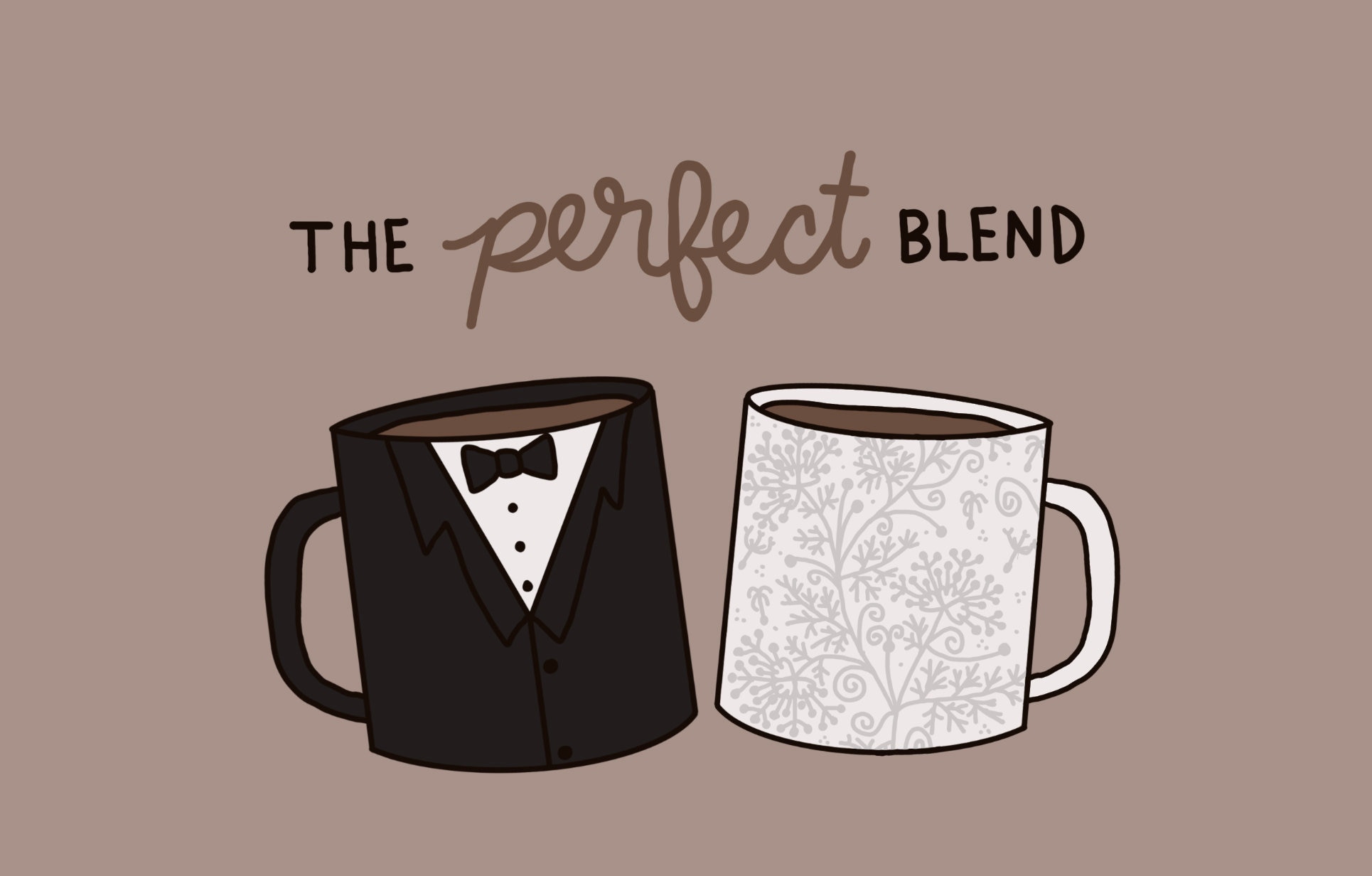 The Perfect Blend Wedding Card, Digital Download, Printable Card - Etsy