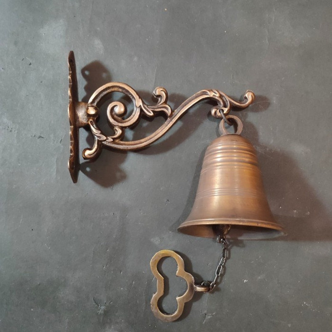 Vintage Brass Front Door Bell Antique Solid Brass Bell - Etsy