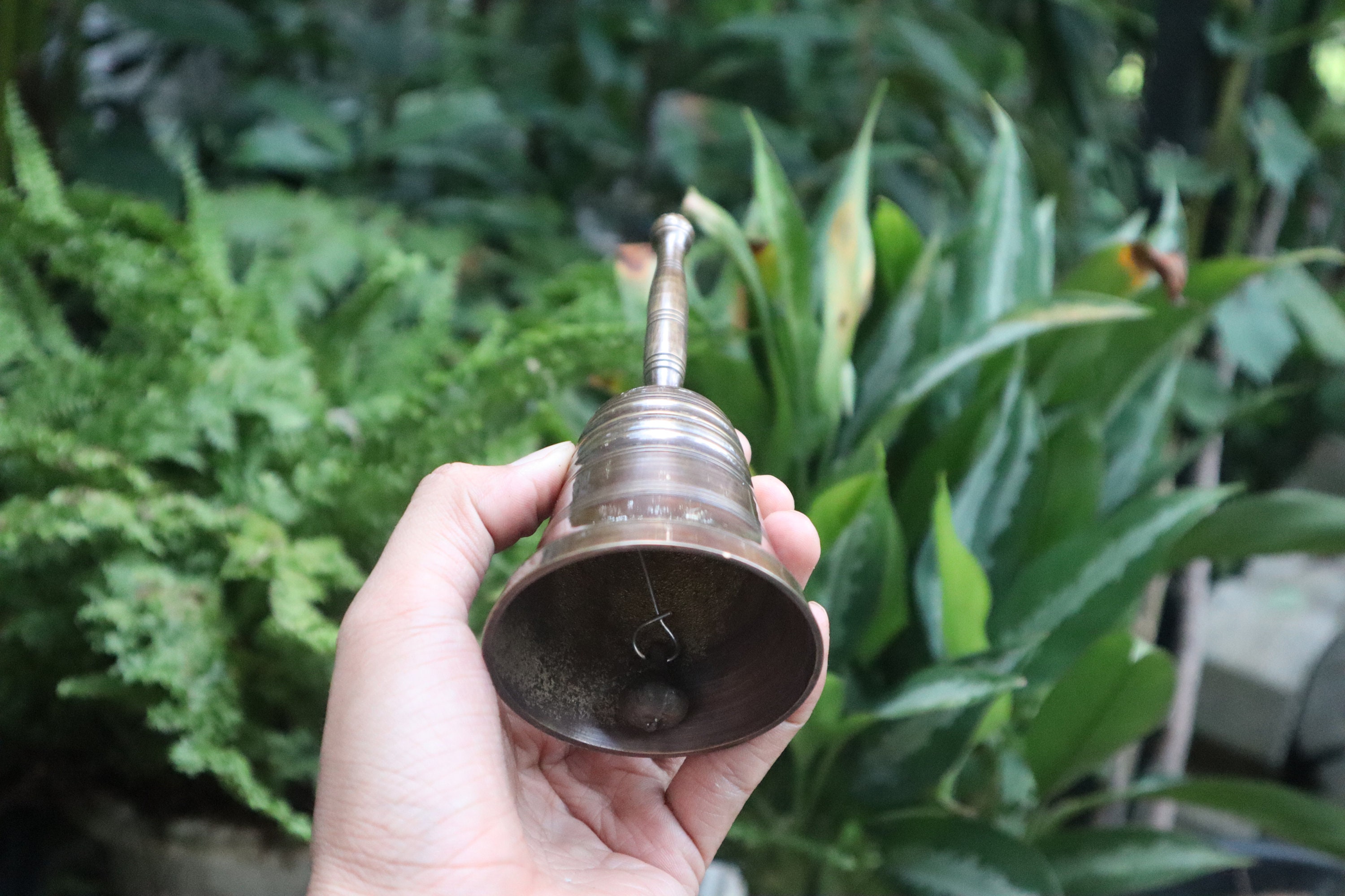 6 Vintage Hand Bell Solid Brass Old Vintage Solid - Etsy