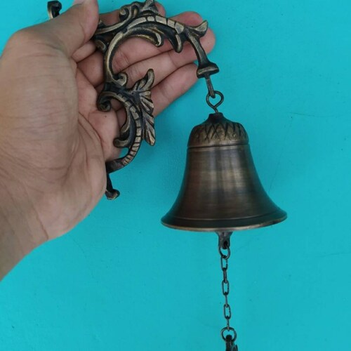 Vintage Brass Front Door Bell Antique Solid Brass Bell - Etsy