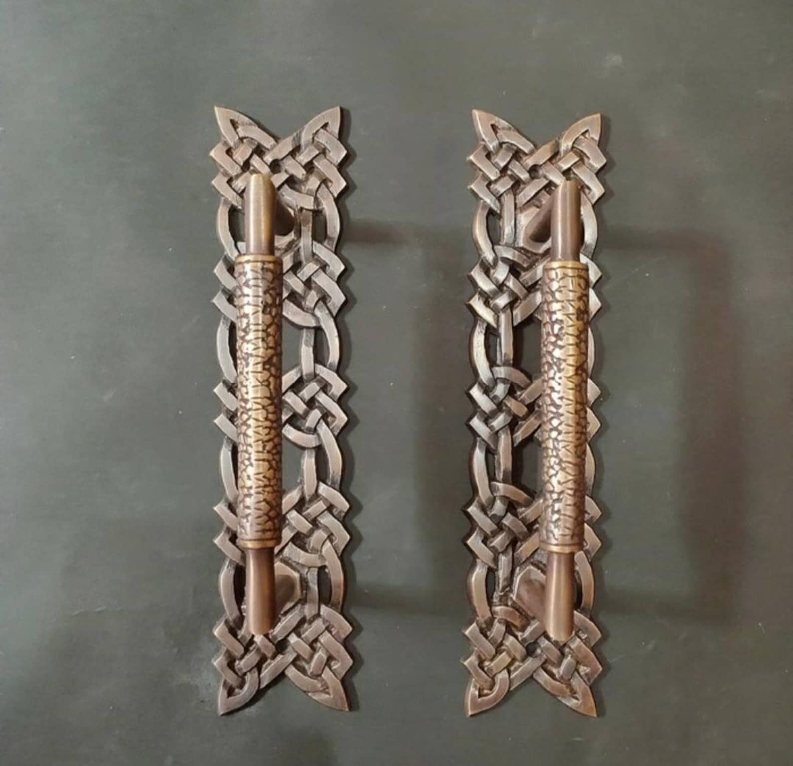 2 Pcs pair 9.8 Vintage Carved Rope Door Handle - Etsy