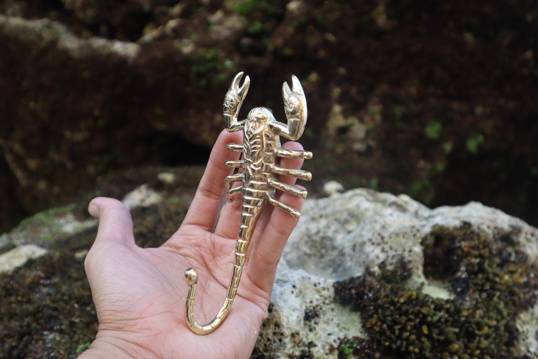 Vintage Brass Scorpion Hook Antique Scorpion Brass Hook for Cloth Hat ...
