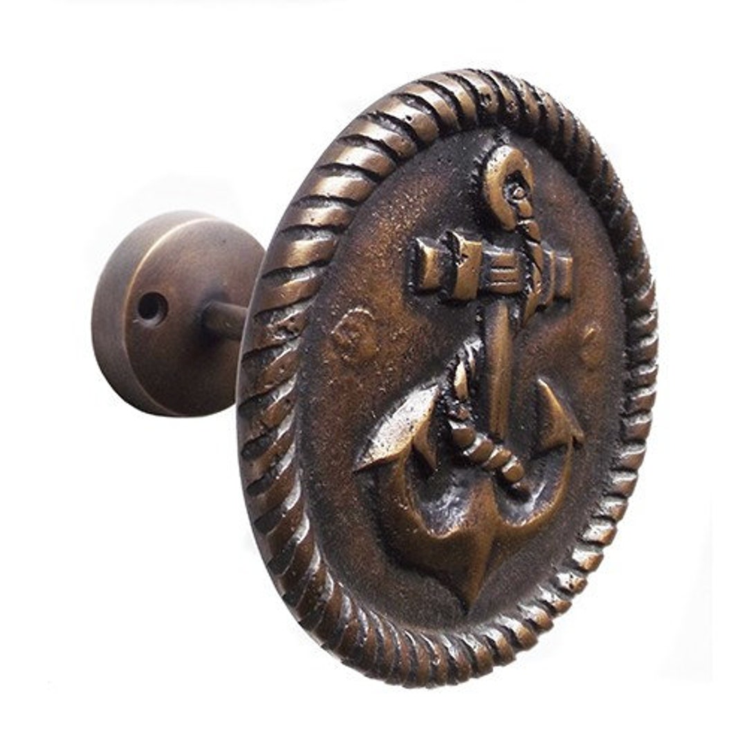 2 Pieces Solid Brass Curtain Tieback Anchor Vintage - Etsy