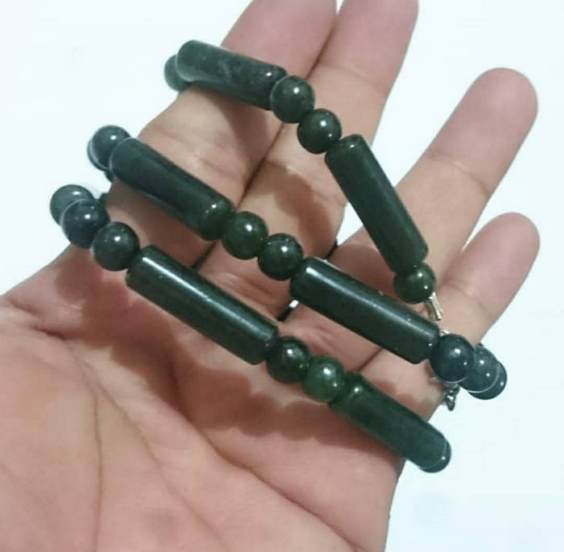 Handmade Natural Black Jade Stone Necklace Pure Black Jade - Etsy