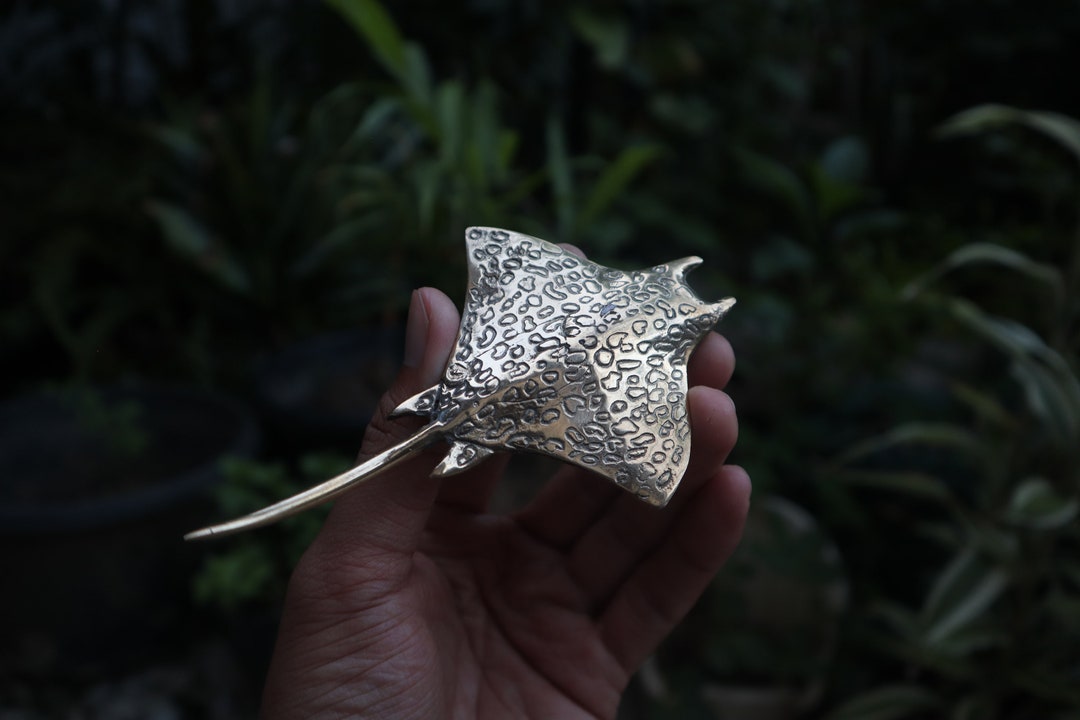 Vintage Brass Stingray Statue: Gold Manta Ray Figurine - Etsy