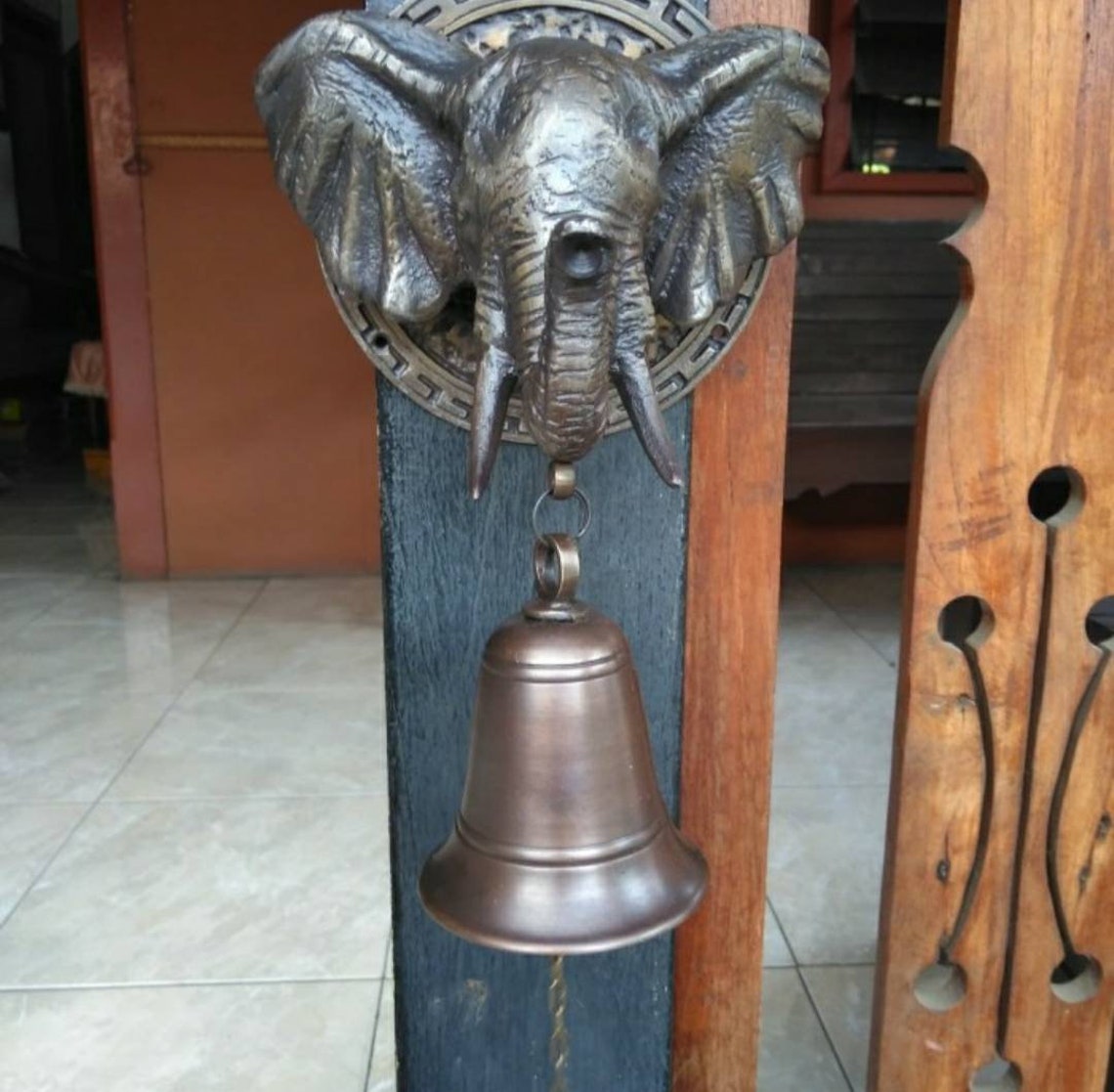 Elephant Door Bell Knocker Old Vintage Solid Brass Antique - Etsy