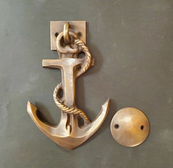 Antique Vintage solid Brass knocker Anchor door Knocker | Etsy