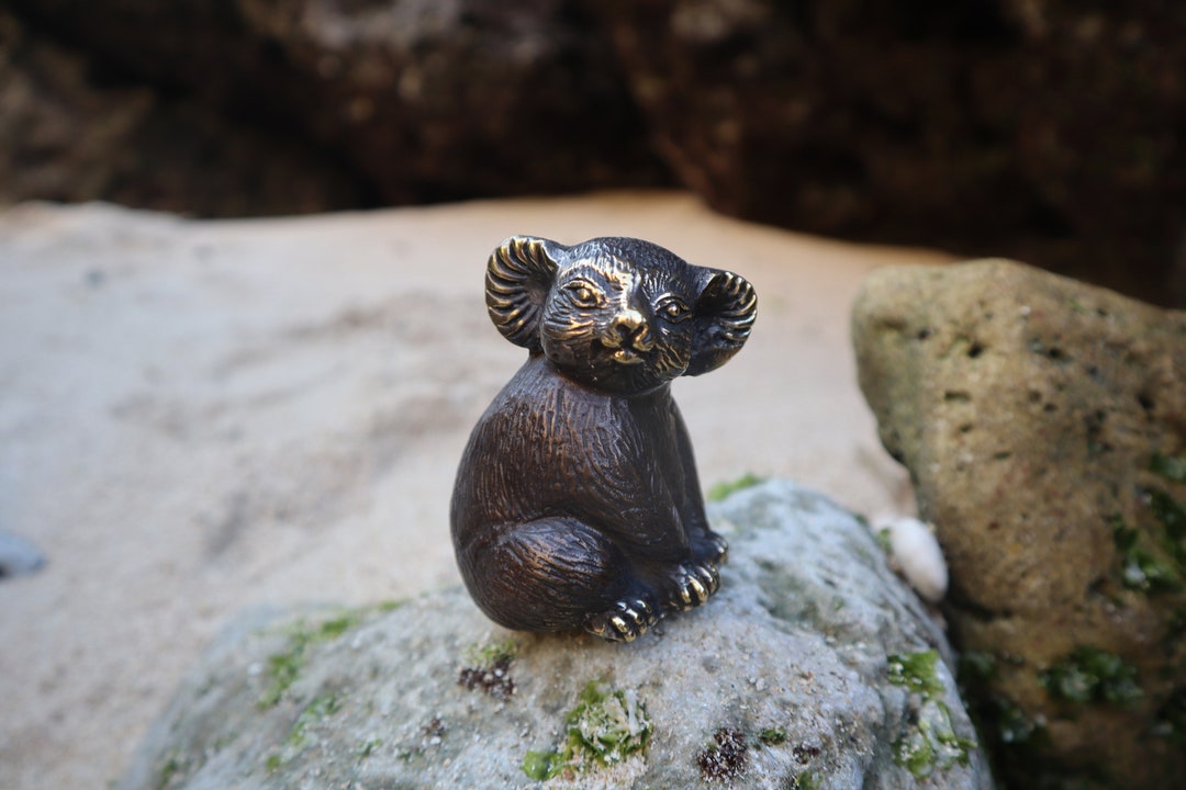 Vintage Koala Brass Statue - Antique Koala Bronze Figurine for Table ...