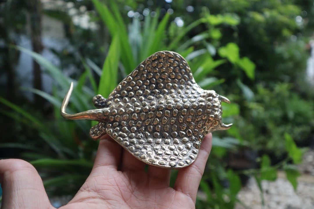 Vintage Brass Spotted Eagle Ray Statue: Table Decoration - Etsy