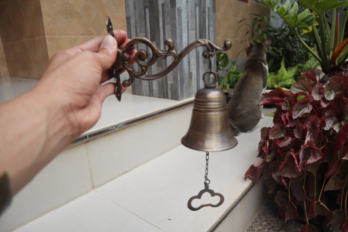 Vintage Solid Brass Front Door Bell - Antique Style - Etsy