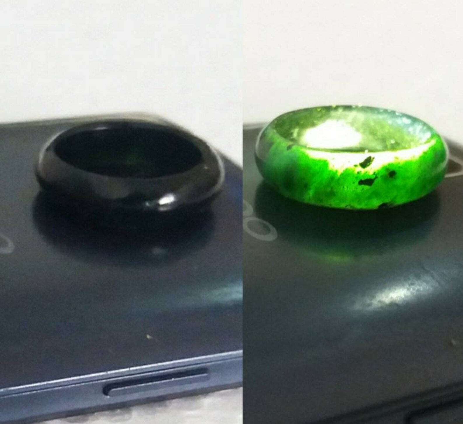 Handmade Original Black Jade Stone Ring - Etsy