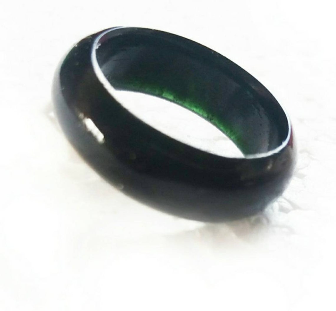 Handmade Original Black Jade Stone Ring - Etsy
