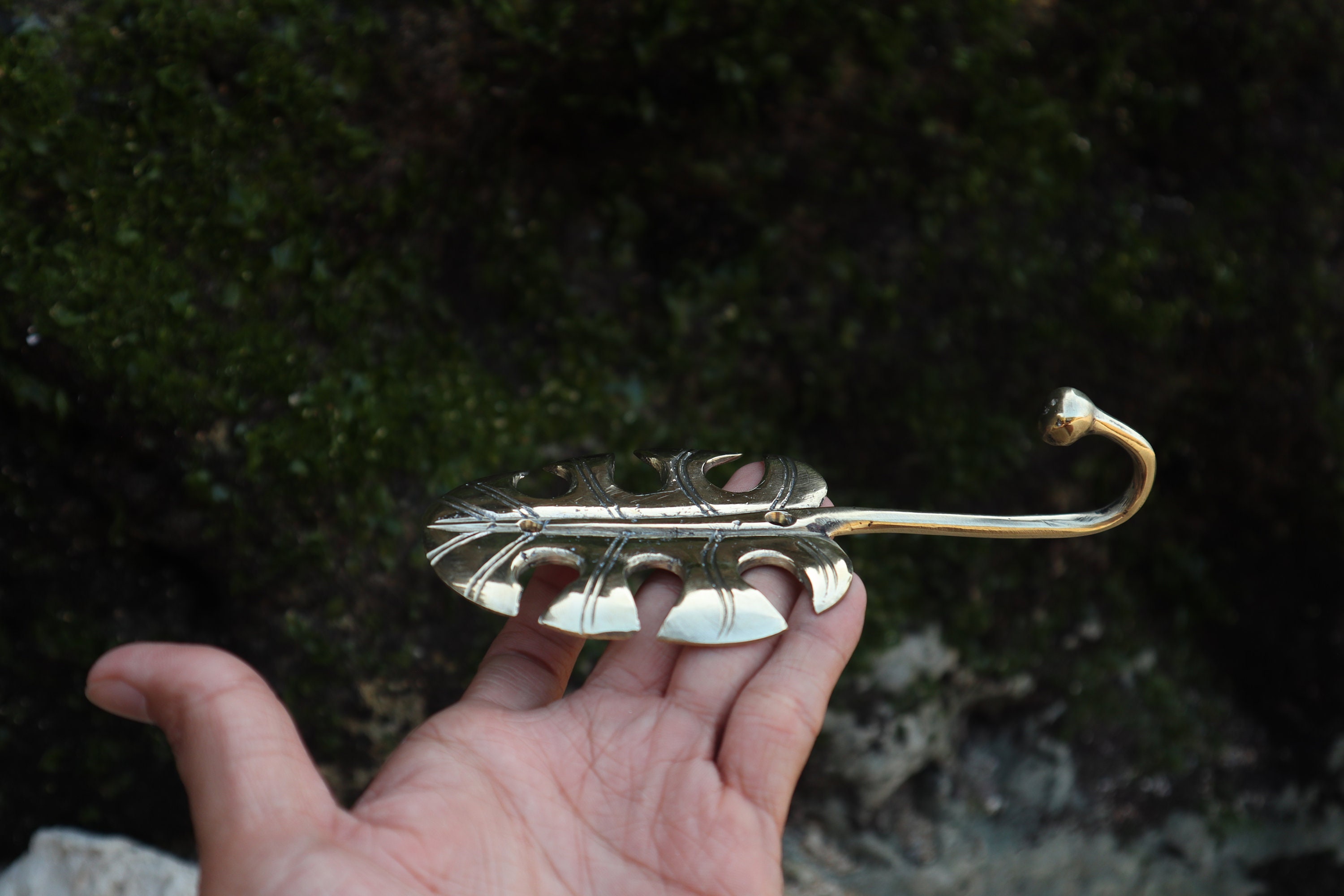 Vintage Brass Leaf Hooks Antique Solid Brass Monstera Leaf - Etsy