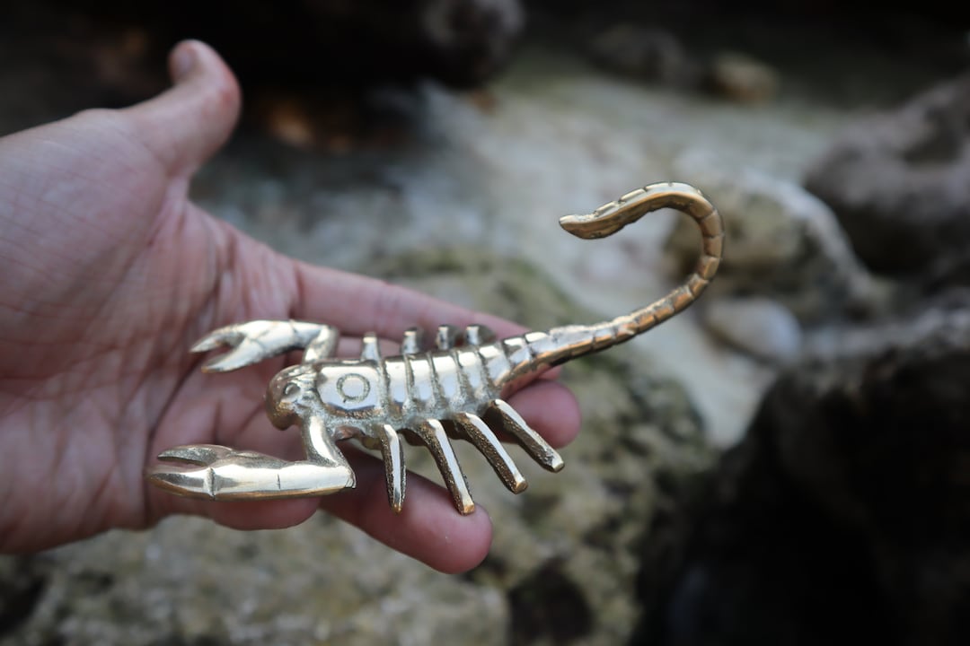 Vintage Brass Scorpion Statue: Antique Table Decor Figurine - Etsy