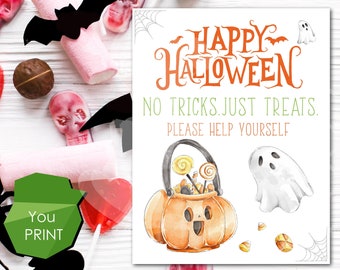 Halloween Help Yourself Sign - Etsy