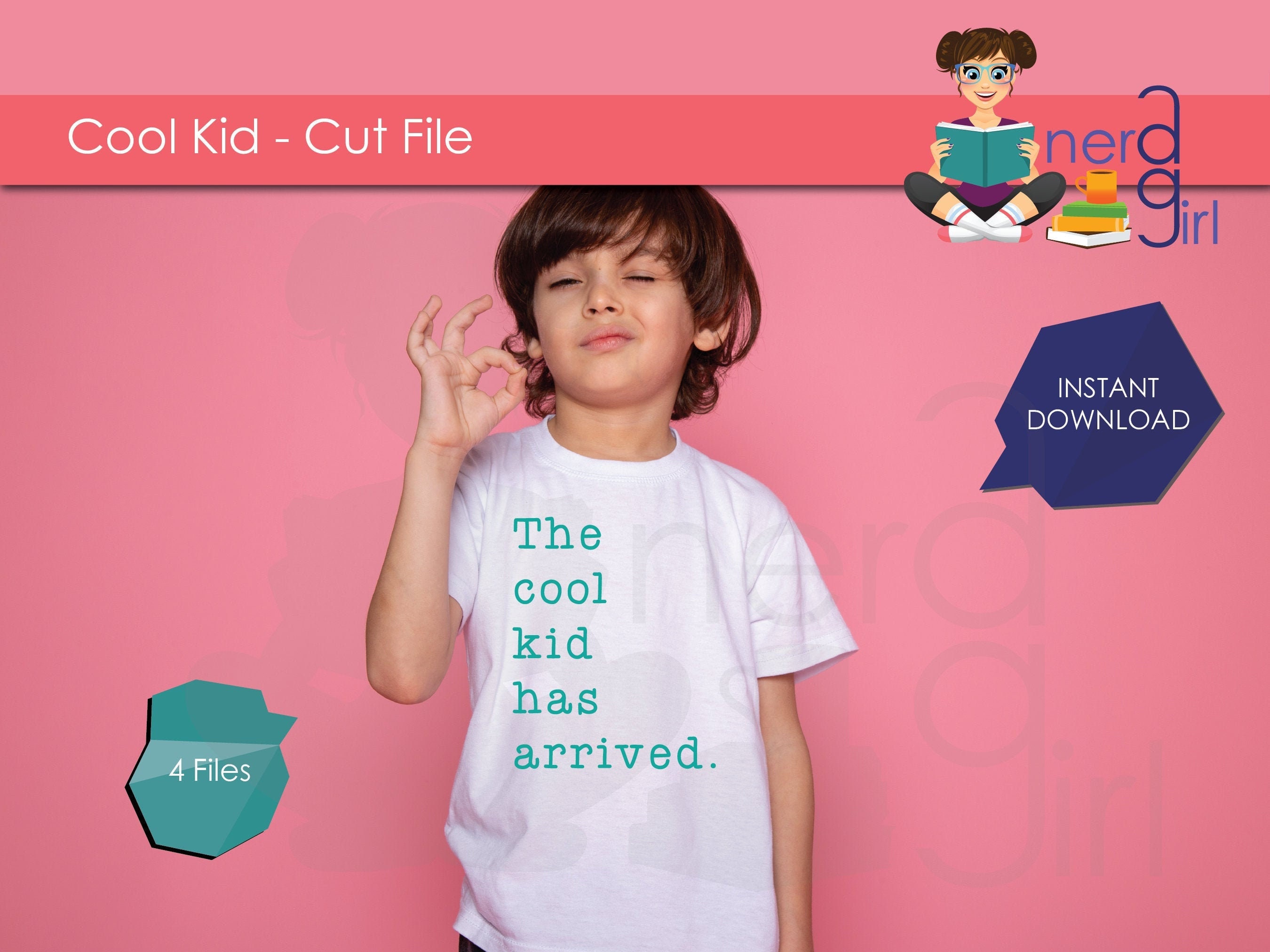 Cool Kid SVG Cut Files, Tshirt Design, Dxf, Png, Jpg, Svg, Silhouette ...