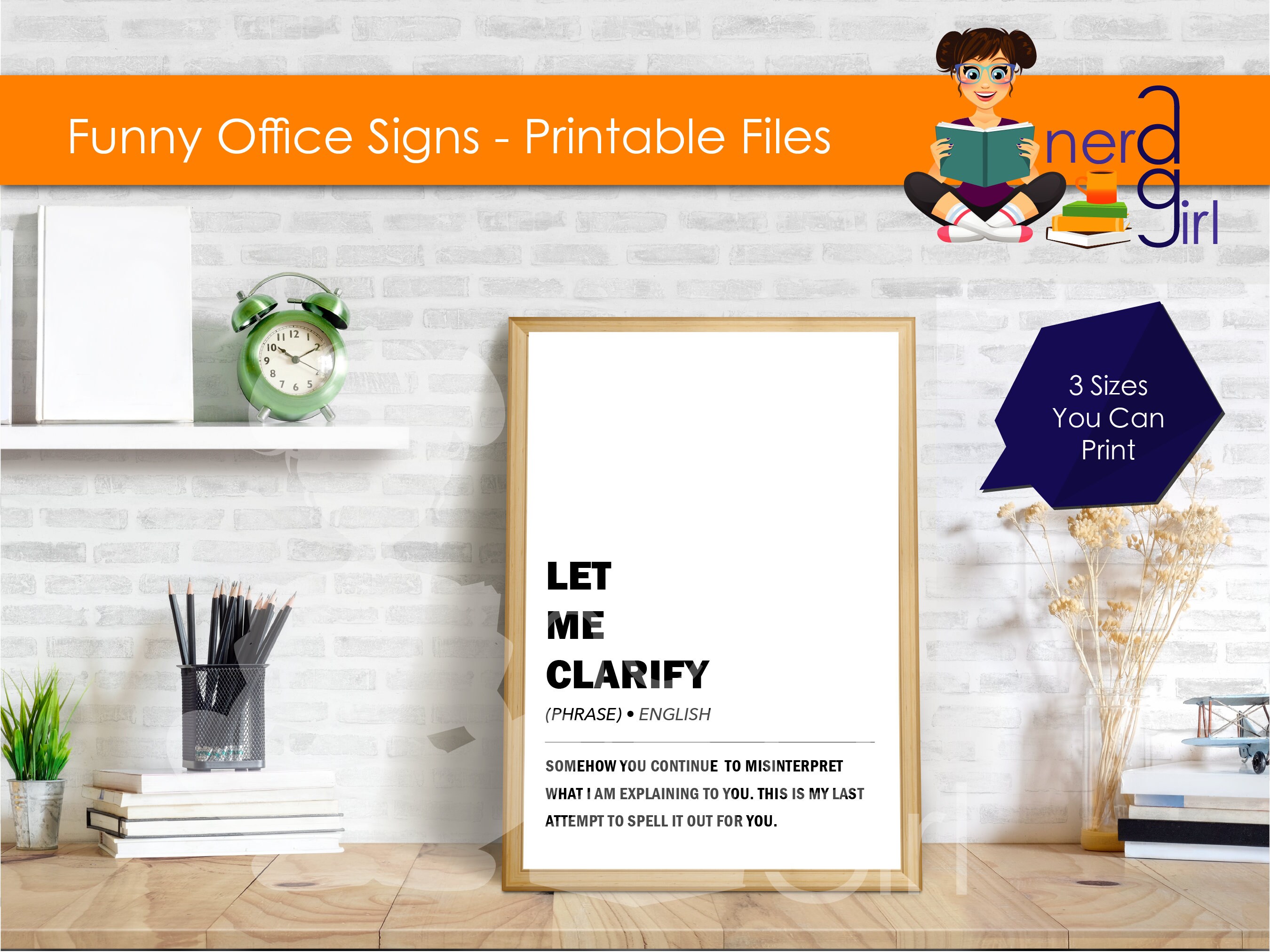 3 Funny Office Signs Printable As Previously Discussed Sign Let Me ...