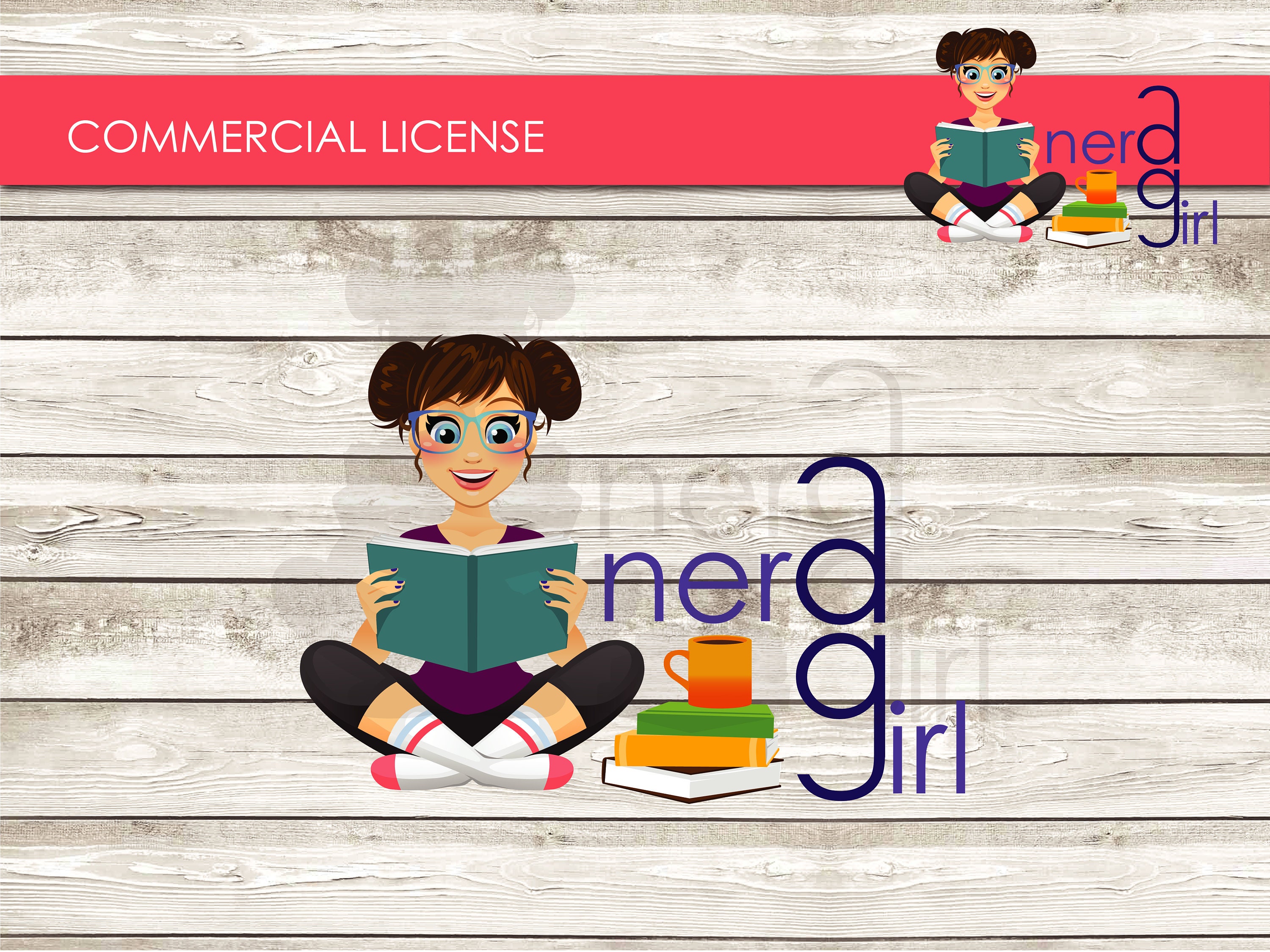 Commercial License for Nerd Girl SVG Cut Files, Tshirt Design, Svg ...