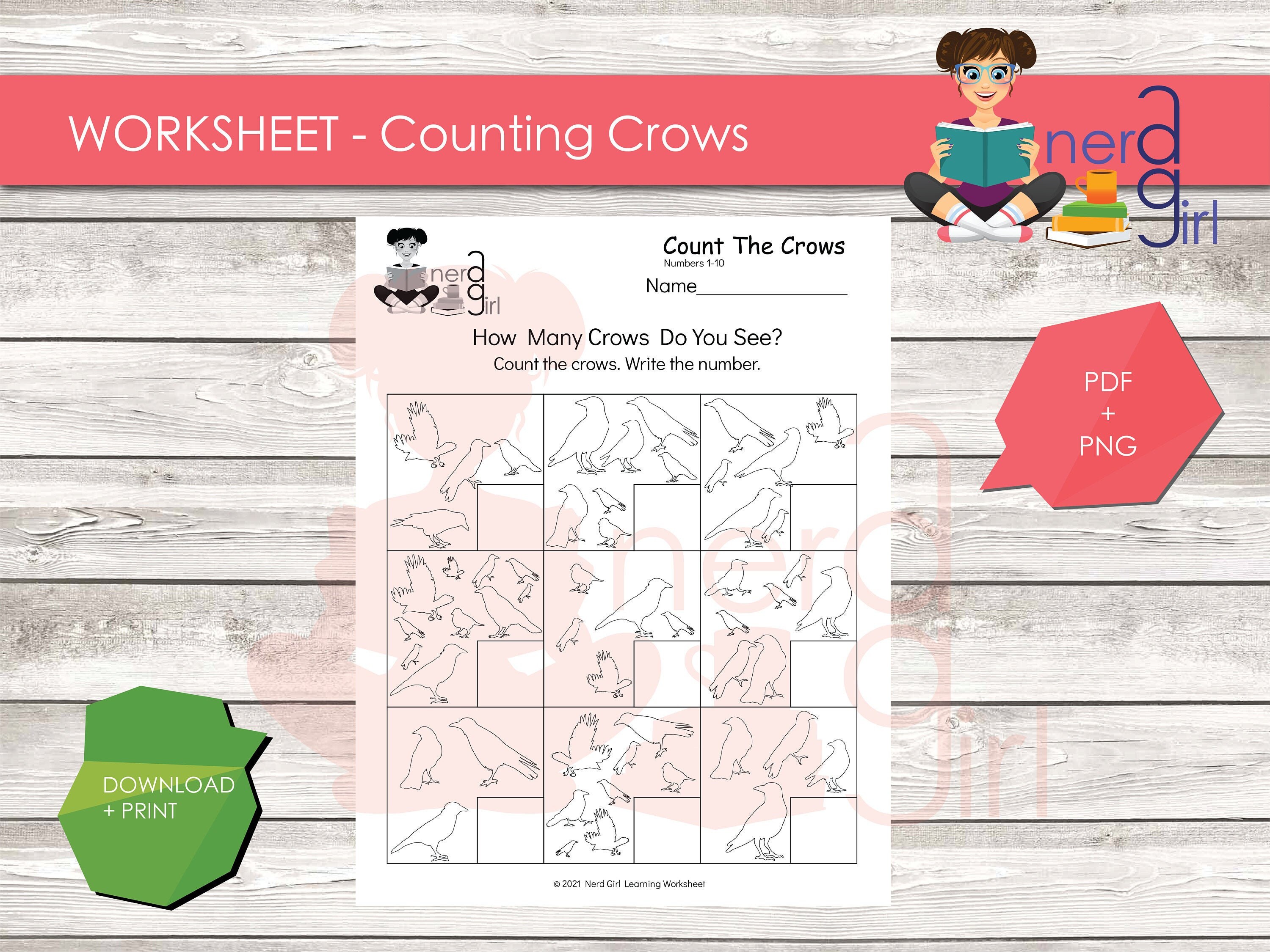 Counting Worksheet Counting Crows Worksheet Numbers 1-10,counting, Pre ...