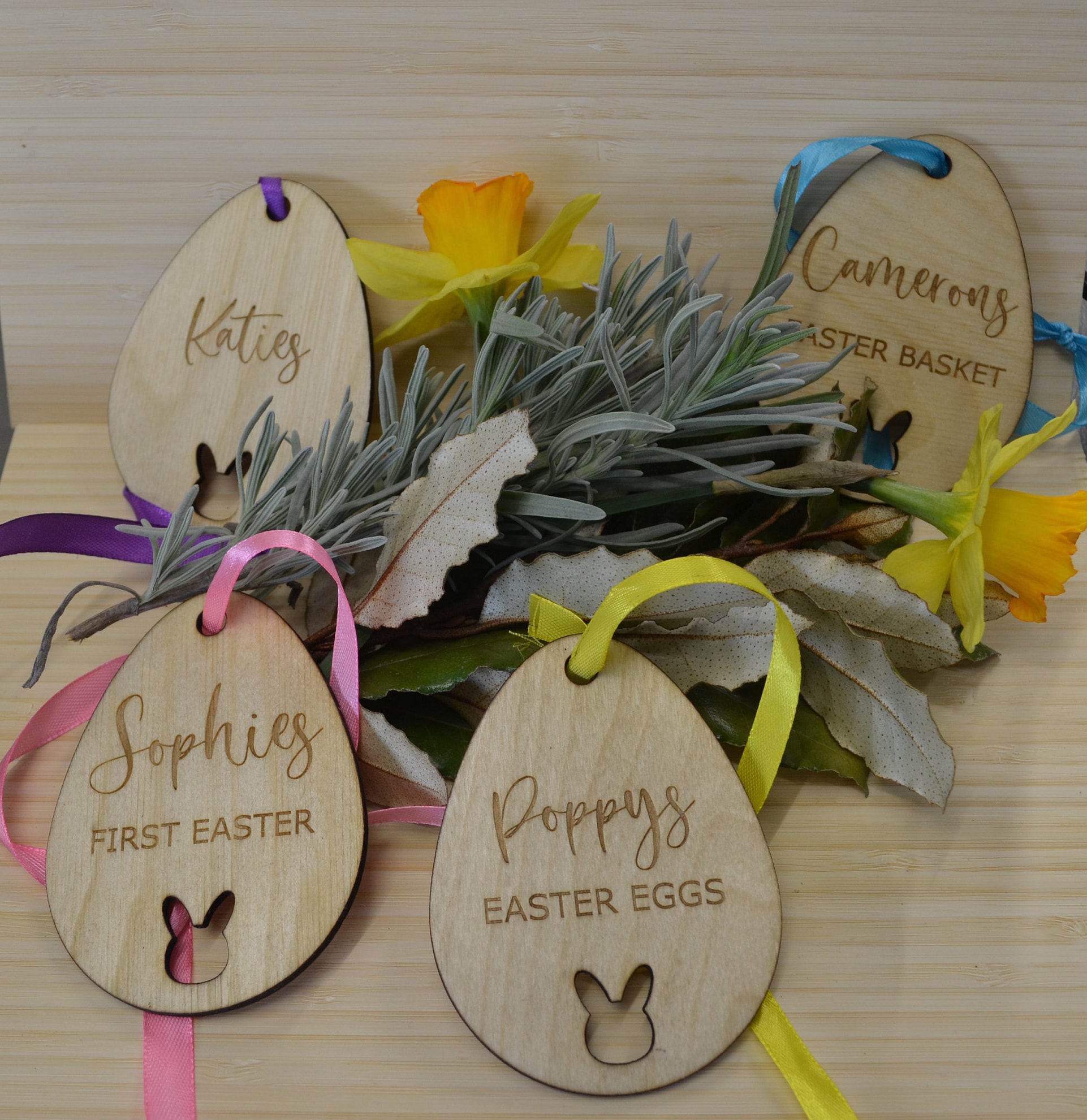 Personalised Easter Egg Gift Tag Wooden Labels Wooden Tags | Etsy