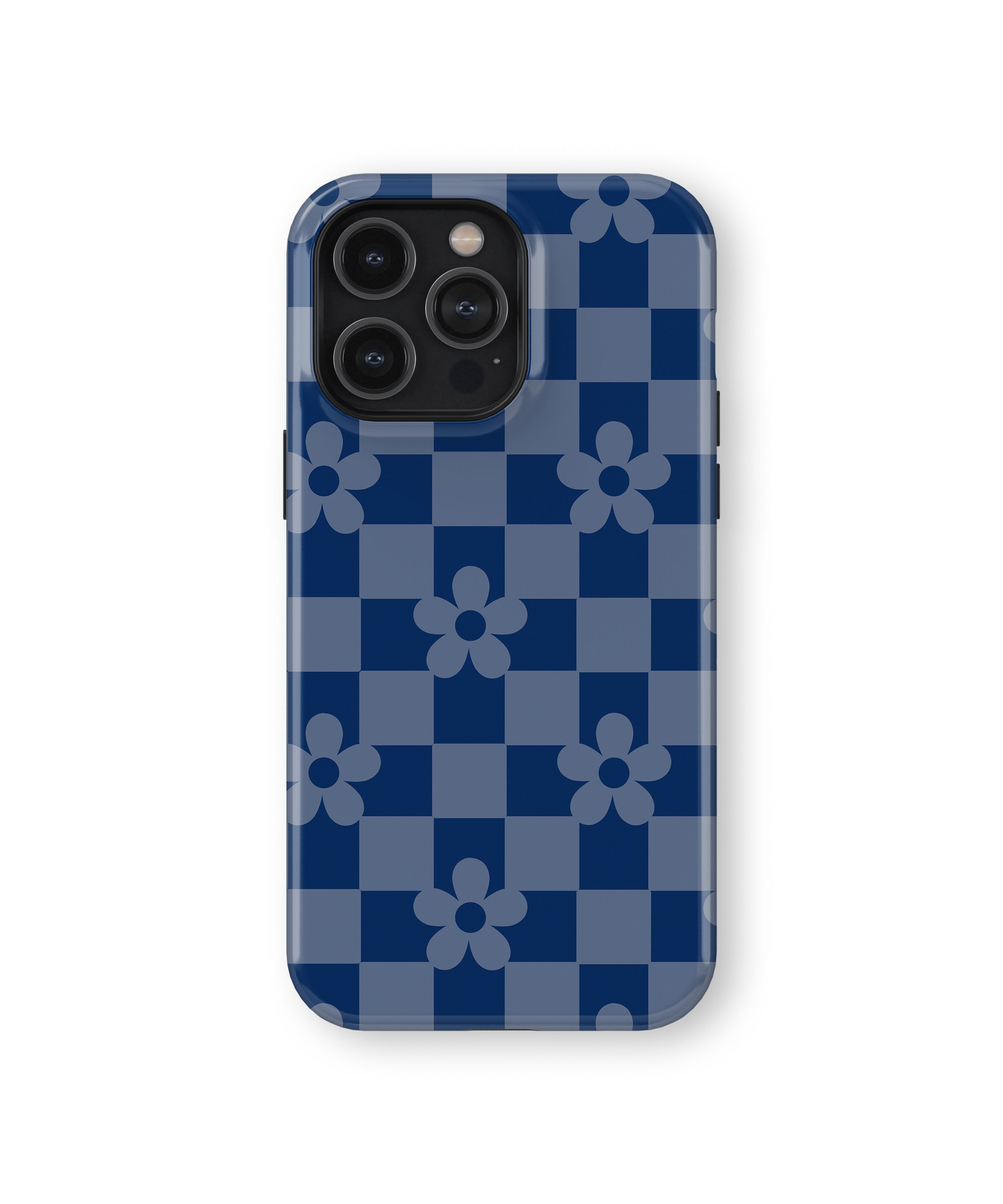 BLUE BLOOSOM CHECKERS Phone Case | iPhone 16/15/14/13/12 Pro Max ...