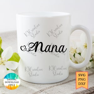 Nana Split Monogram With Floral Svg - Nana Svg - Nana Monogram Svg ...