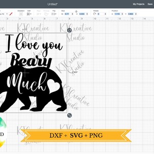 I Love You Beary Much SVG- Instant Download Funny Pun Love Sign Svg ...