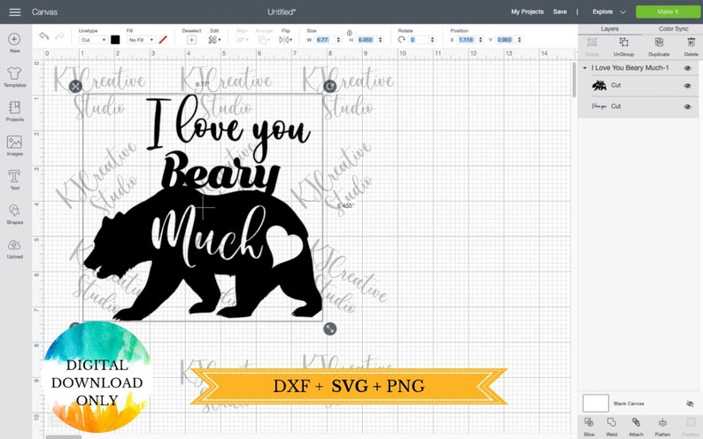 I Love You Beary Much SVG Instant Download Funny Pun Love - Etsy