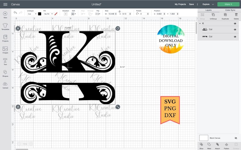 Alphabet Split Monogram SVG/PNG/DXF Split Monogram Frame - Etsy