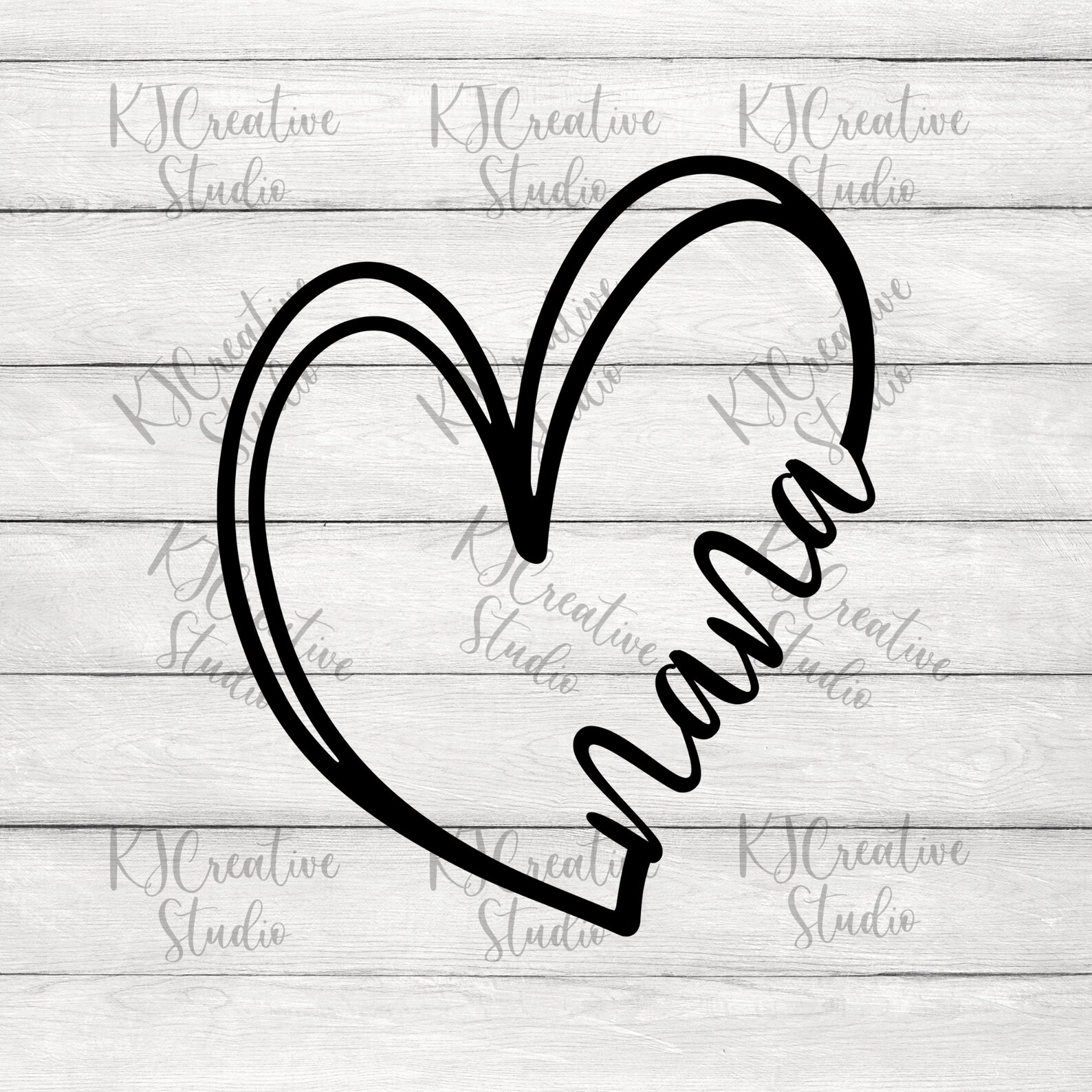 Nana With Heart Svg Nana Svg Nana Monogram Svg Nana With - Etsy UK