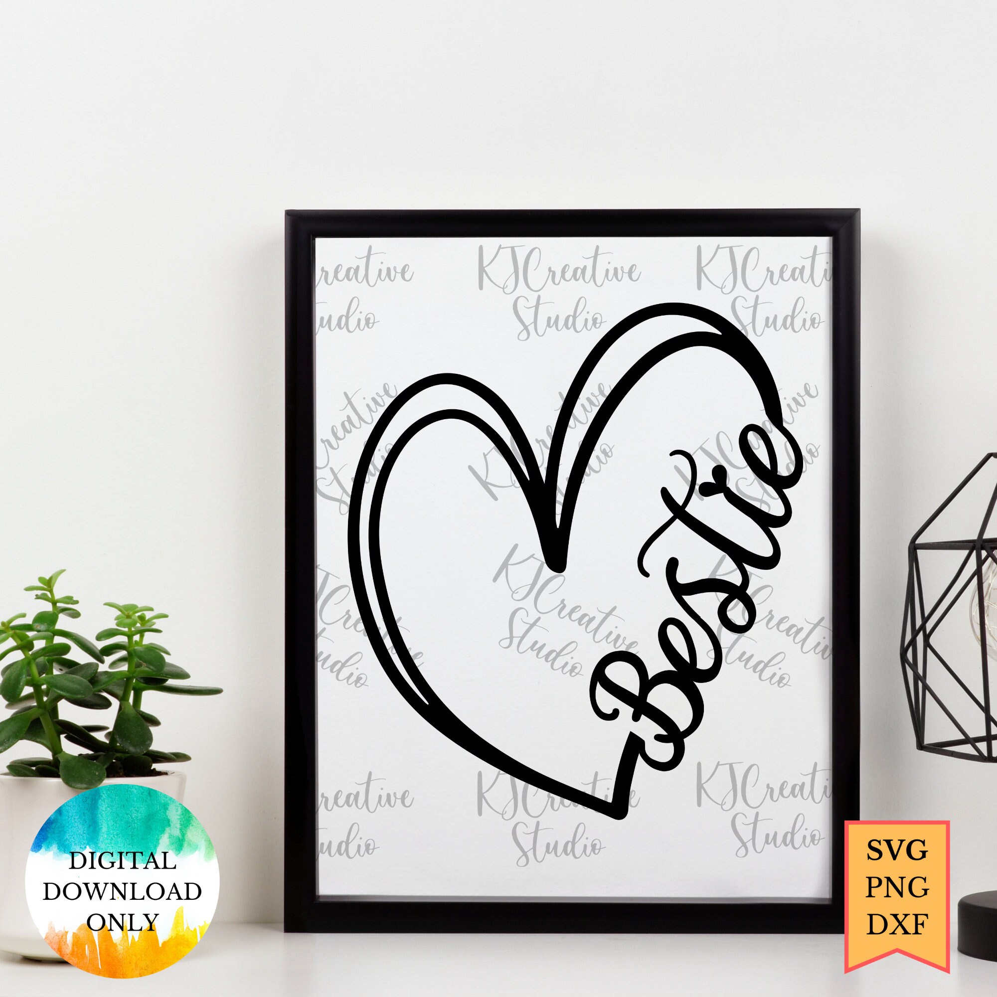 Besties Heart Svg/png/dxf Bestie Svg Best Friends Svg | Etsy