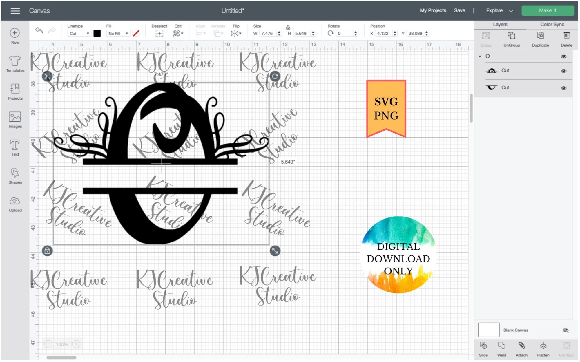 Split Monogram SVG/PNG - Split Monogram Frame Alphabet With Floral ...