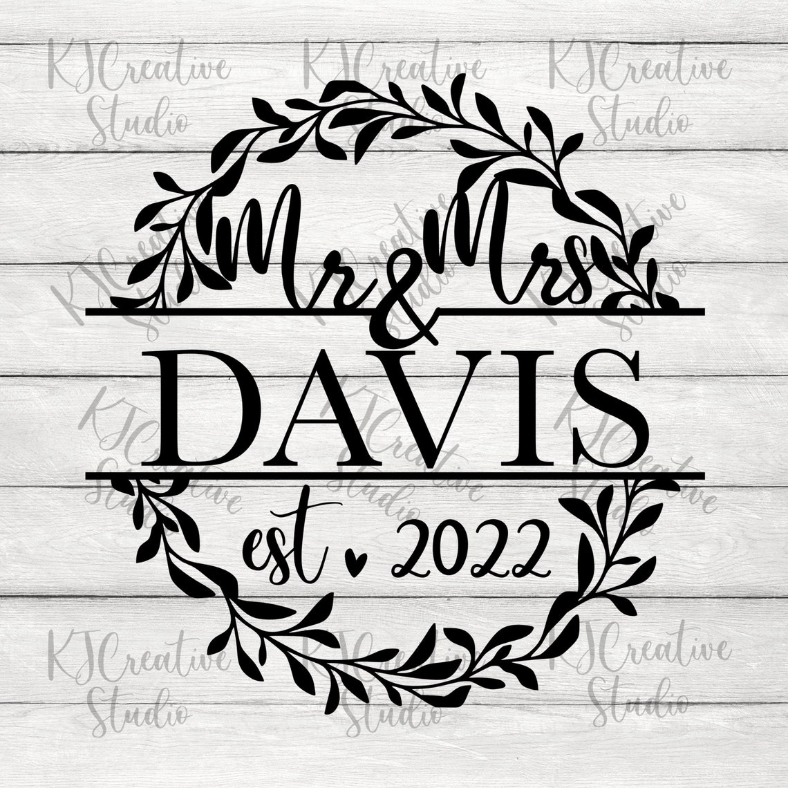 Wedding Monogram Svg Mr and Mrs Split Monogram Svg Engagement | Etsy
