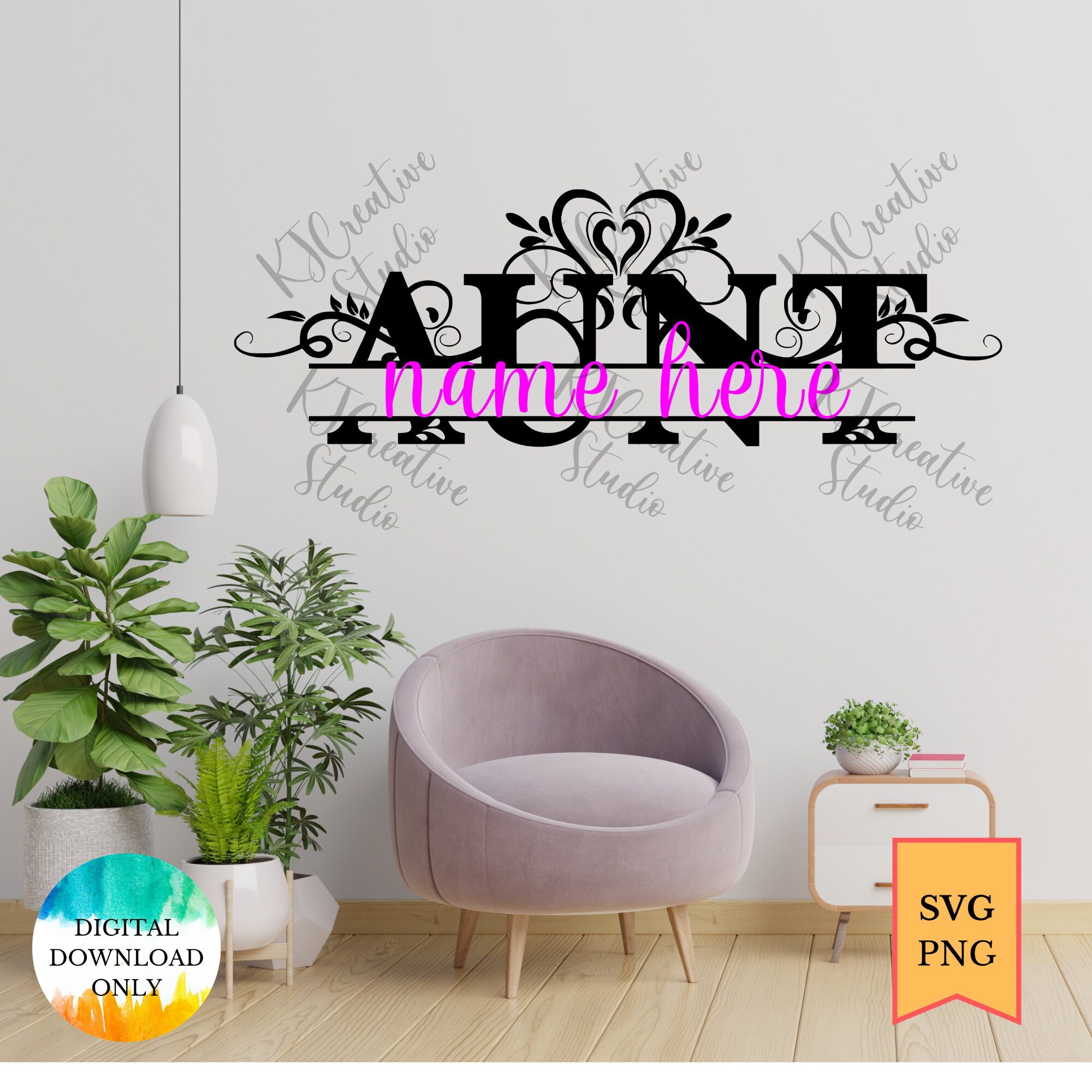 Aunt Split Monogram Bundle Svg Aunt Split Monogram With - Etsy