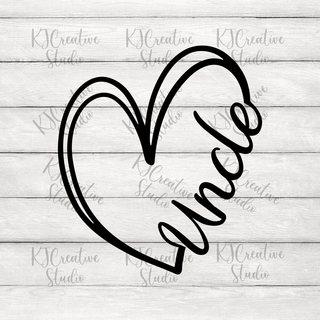 Uncle Script Font With Heart Svg/png - Uncle Svg - Best Uncle Ever ...