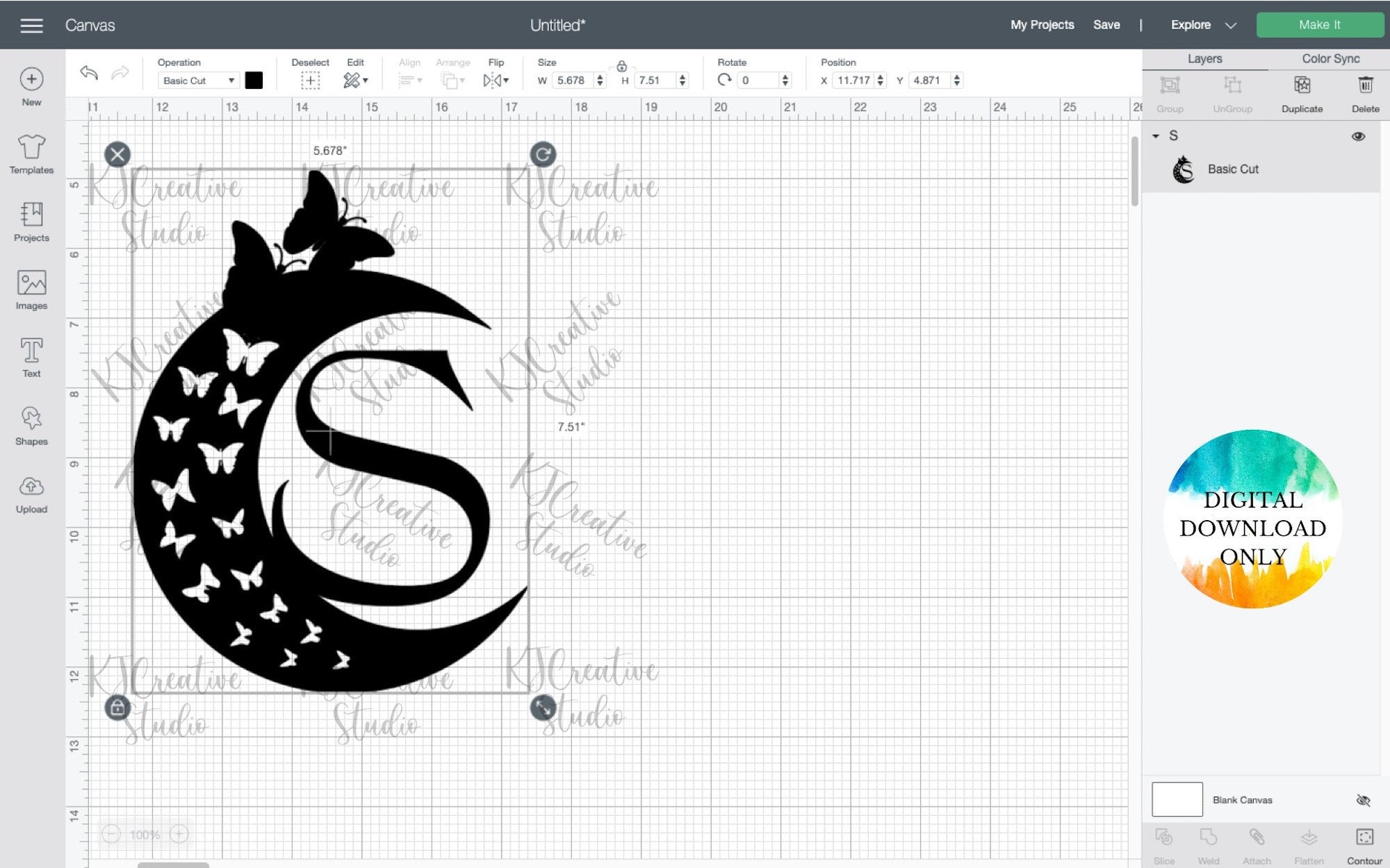 Half Moon Split Monogram Alphabets Font Individual Letters With ...