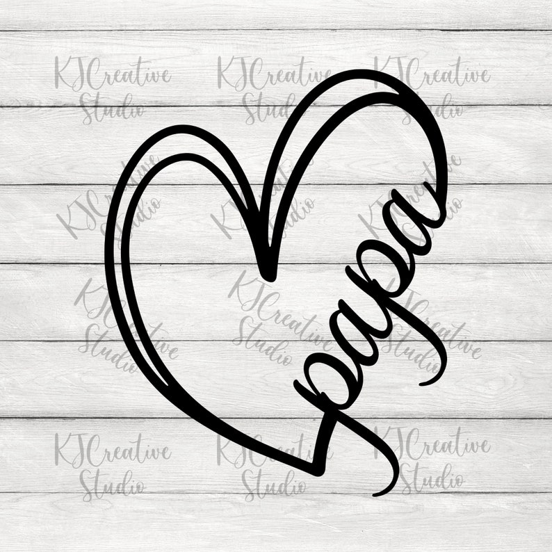 Papa With Heart Svg Papa life svg Girl Dad Svg Bonus Dad | Etsy