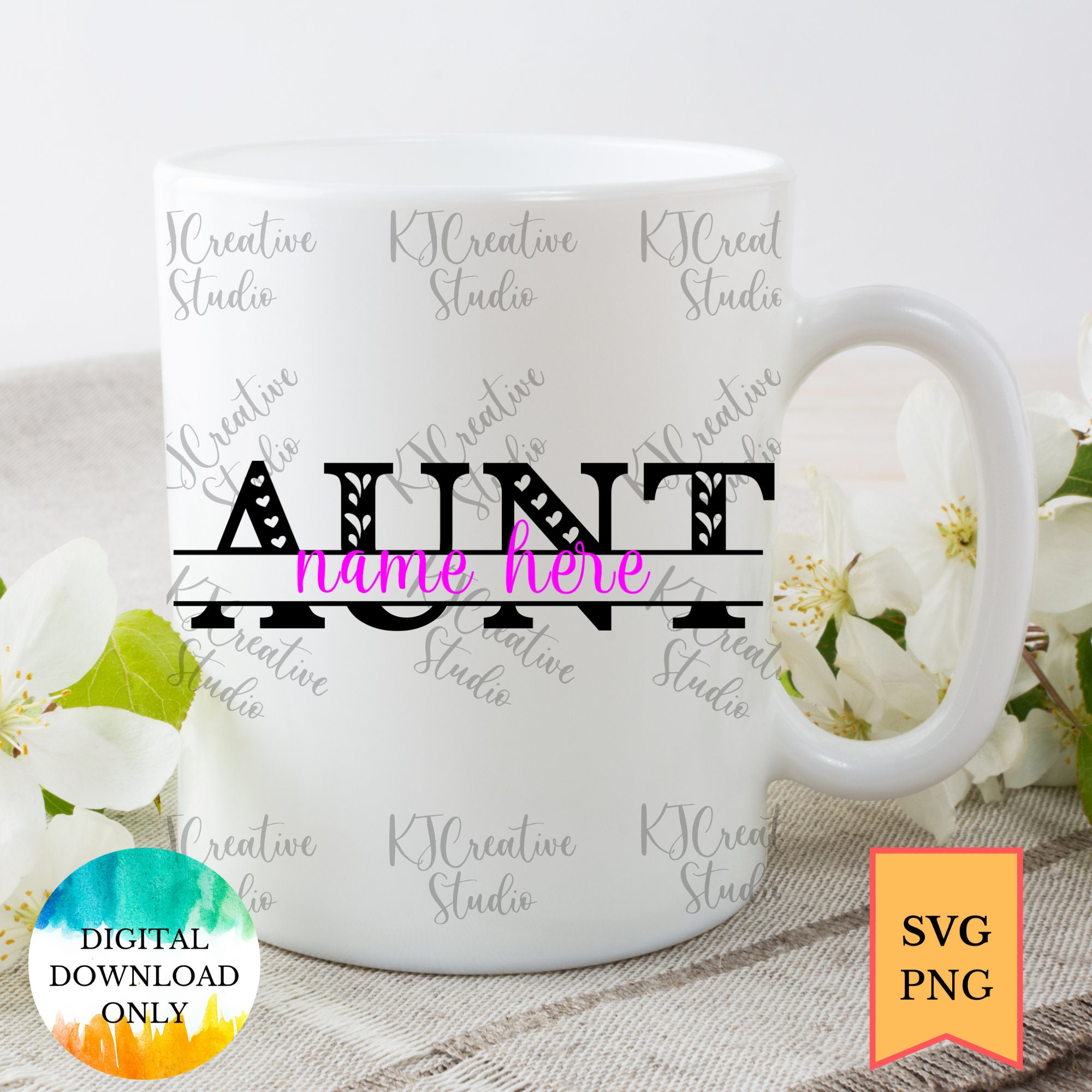 Aunt Split Monogram Bundle Svg - Aunt Split Monogram With Floral - Aunt ...